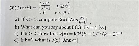 Solved Fxk Kθkxk1x≥θ 0x 1 ﻿compute