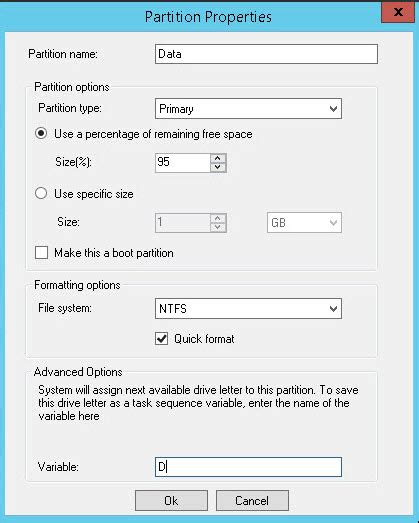 Create Extra Partition In Mdt And Deploy Task Sequence