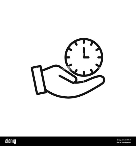 Testing Time Icon Logo Sign Vector Outline In Black And White Color Stock Vector Image And Art Alamy