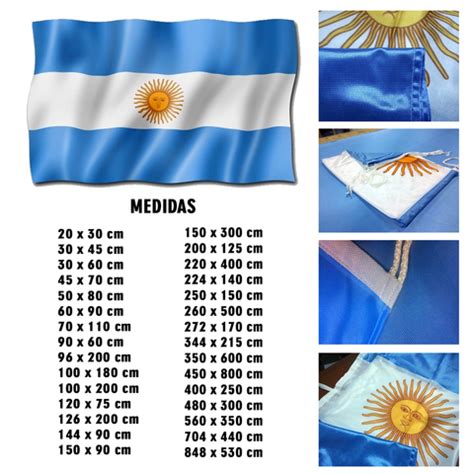 Bandera Argentina Diferentes Medidas