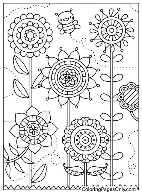 Spring Coloring Page To Print Free Printable Coloring Pages