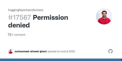 Permission Denied · Issue 17567 · Huggingfacetransformers · Github