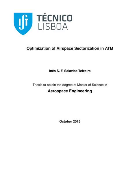 Pdf Optimization Of Airspace Sectorization In Atm · Optimization Of Airspace Sectorization