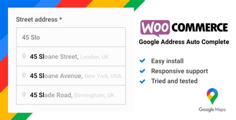 WooCommerce Google Address Auto Complete Agentur Zweigelb