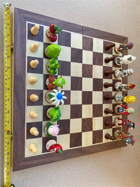 6 Plants Vs Zombies Small Chess Set Etsy