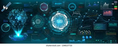 Abstract Hud Elements Ui Ux Design Stock Vector Royalty Free