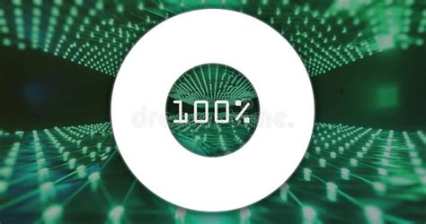Animation Of Countdown From 0 To 100 In Loading Circles Over
