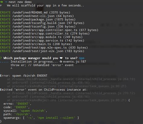 Version 6141 Error When Creating A Nest Project · Issue 544 · Nestjs