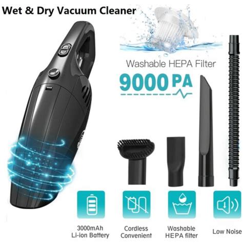 9000pa Powerful Cordless Wet And Dry Car Home Vacuum Cleaner Handheld