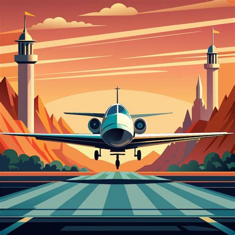 A Jet Plane Vector Illustration Flat 2 Premium Ai Generated Vector