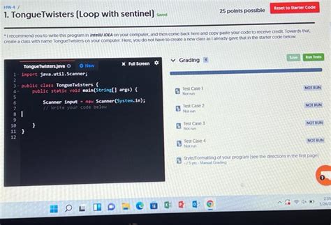 Solved Hw 4 25 Points Possible Reset To Starter Code 1