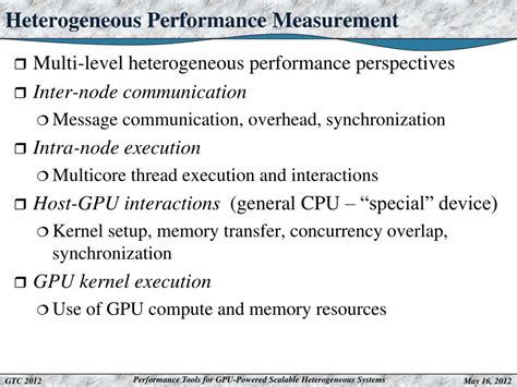 Ppt Performance Tools For Gpu Powered Scalable Heterogeneous Systems Powerpoint Presentation