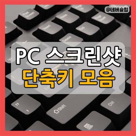Pc 스크린샷 화면캡처 단축키 모음 네이버 블로그
