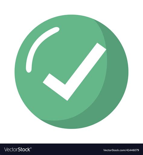 Check Symbol Button Royalty Free Vector Image Vectorstock