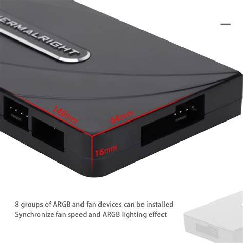 Thermalright PWM Fan Hub ARGB Hub 10 Port 3pin Fan Hub 4 Pin PC พดลม Controller 12V พดลม Hub