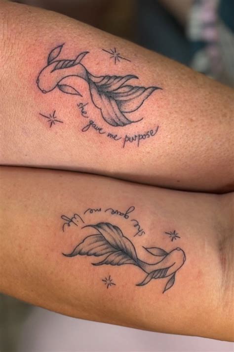 Small Matching Mother Daughter Tattoos