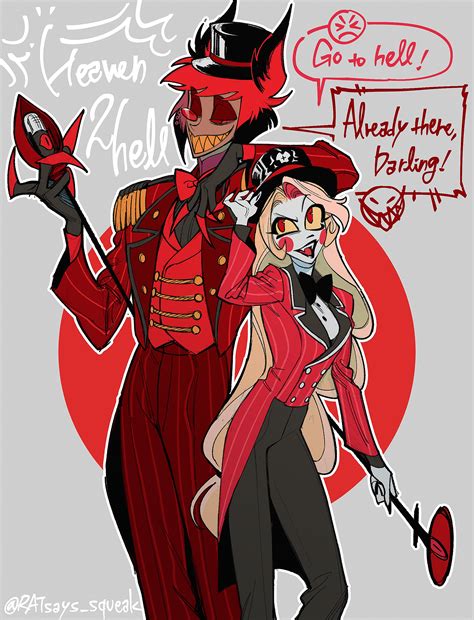 Charlie Morningstar And Alastor Hazbin Hotel Drawn By Ratsayssqueak