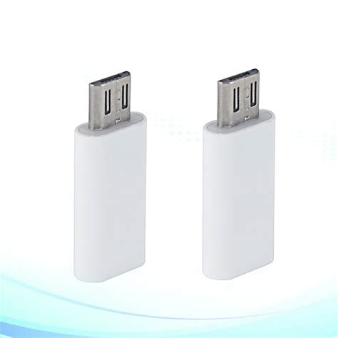Stri 2pcsset Type C Female To Micro Usb Data Adapter For Tablet Phone And Laptop White