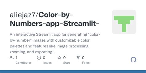 Color By Numbers App Streamlit Mainpy At Main · Aliejaz7color By