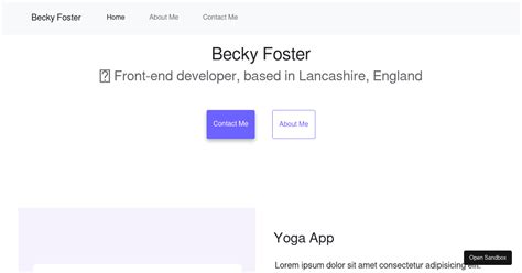 Advanced Bootstrap Homework Challenge Codesandbox