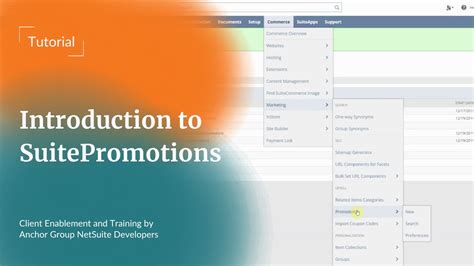 Netsuite Tutorial Suitepromotions Youtube