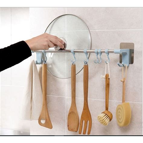 ราวผ้า ที่แขวนผ้าในห้องน้ำเอนกประสงค์ ไม่ต้องเจาะผนัง Shopee Thailand