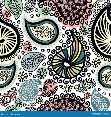 Abstract Seamless Doodle Pattern Stock Illustration Illustration Of Revival Decorative 25183832