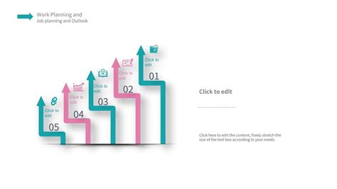 Graphic Diagram With Arrows Going Up And Down In Different Colors Google Slide Theme And
