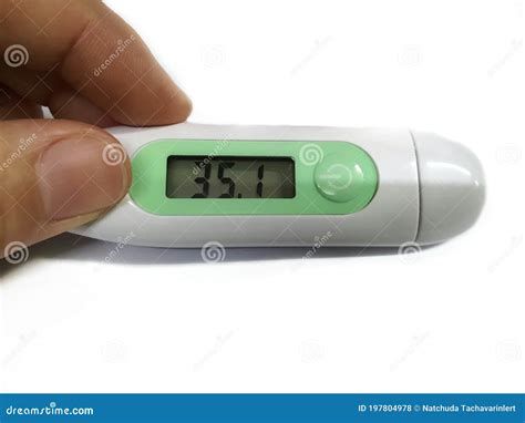 Covid 19 Body Temperature Measuring For Coronavirus A Man`s