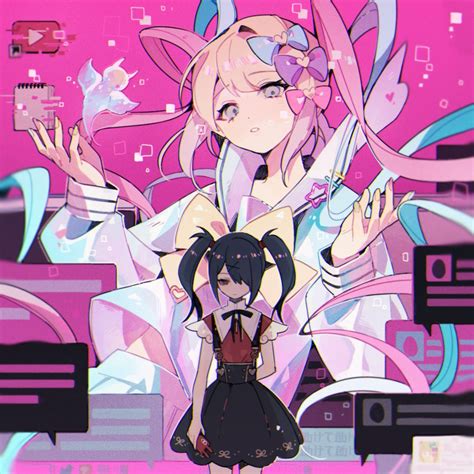 Chouzetsusaikawa Tenshi Chan And Ame Chan Needy Girl Overdose Drawn By Luminous Slime Danbooru