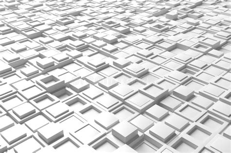 Geometric Abstract White 3d Cubes Pattern For Modern Design Aesthetics