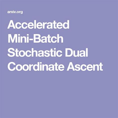 Accelerated Mini Batch Stochastic Dual Coordinate Ascent Acceleration