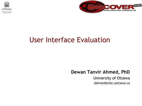 PPT User Interface Evaluation PowerPoint Presentation Free Download ID