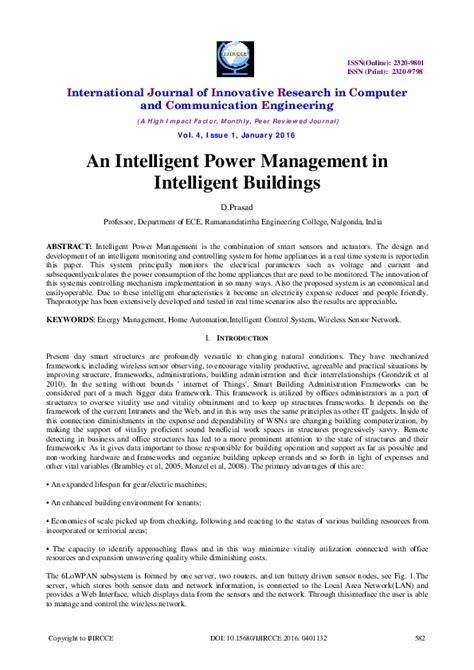 Pdf An Intelligent Power Management In Intelligent Buildings Sudha
