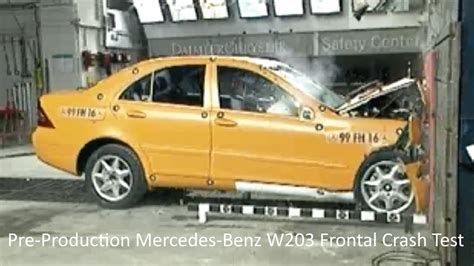 Pre Production Mercedes Benz C Class W203 Full Overlap Frontal Crash