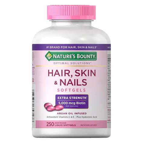 Natures Bounty Extra Strength Hair Skin And Nails 5000 Mcg Biotin