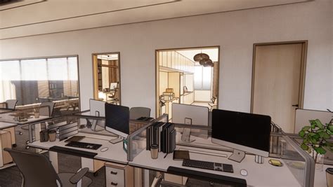 회사【직원 사무실 공간 총지배인실 재무실 팬트리 】 픽셀플러스