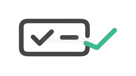 Checked Checkbox Outline Vector Icon For Selection Completion Task
