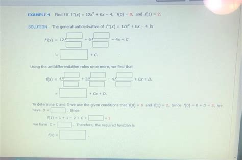 Solved EXAMPLE Find Fif F X 12x 6x 4 FO 8 And Chegg Com
