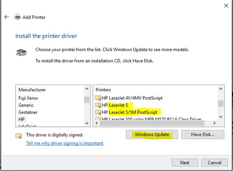 Solved Hp Laserjet 5 Printer Driver For Windows 10 Hp Support