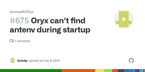 Oryx Cant Find Antenv During Startup · Issue 675 · Microsoftoryx · Github
