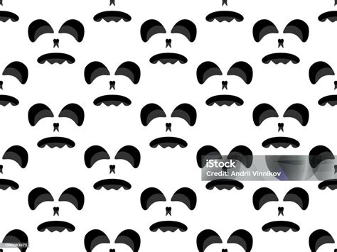 할로윈 무서운 얼굴 원활한 패턴 사악한 무서운 눈을 가진 유령 얼굴 소름 끼치는 얼굴 배너 와 포스터 포장지 및 홍보 용품을위한 축제 배경 디자인 벡터 일러스트레이션 10