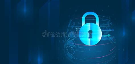 Data Protection Privacy And Internet Security Concept Hi Tech Various Background Stock Vector