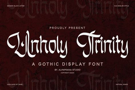Unholy Trinity Regular Font Xfontspro