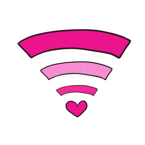 Vector Wi Fi Zone Icon Cute Doodle Badge Stock Vector Illustration Of Love Color 113510973