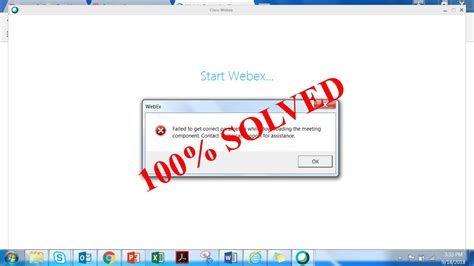 Failed To Get Correct Parameters While Downloading The Meeting Component Webex Issue Solved