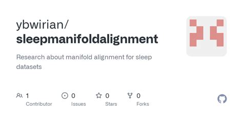 Github Ybwiriansleepmanifoldalignment Research About Manifold