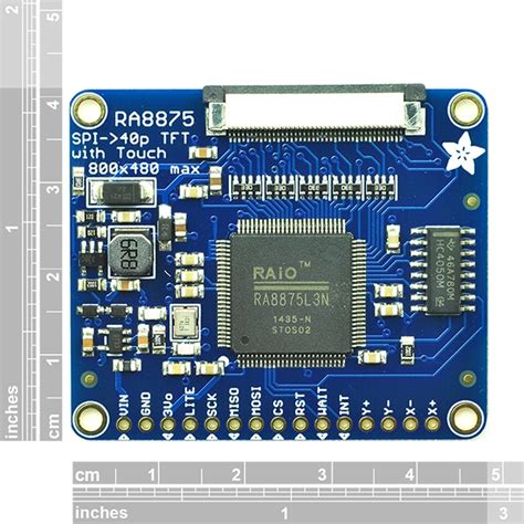 Ra8875 Driver Board For 40 Pin Tft Touch Displays 800x480 Max