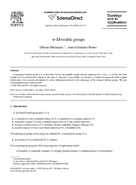 W Divisible Groups