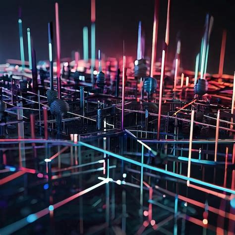 Premium Photo 3d Computer Network Concept Background Generated By Ai